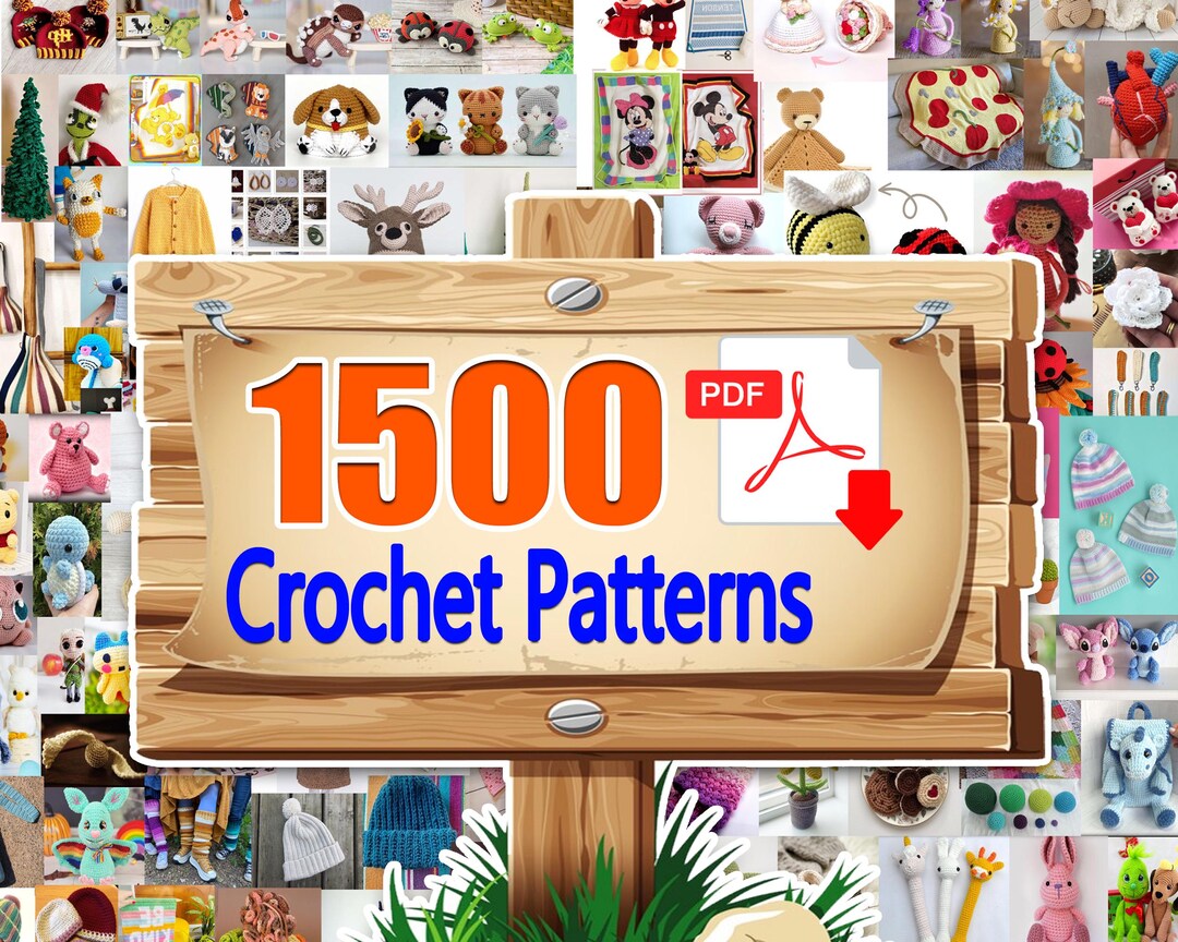 1500+ Files Crochet Patterns Bundle, Cute Amigurumi Crochet Patterns ...