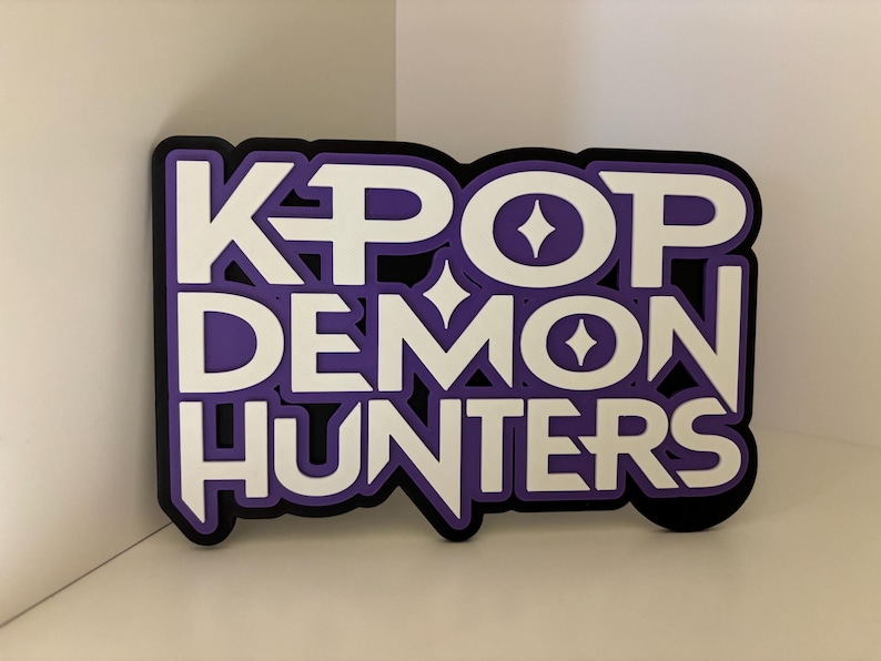 KPOP Demon Hunters Logo Display - Etsy