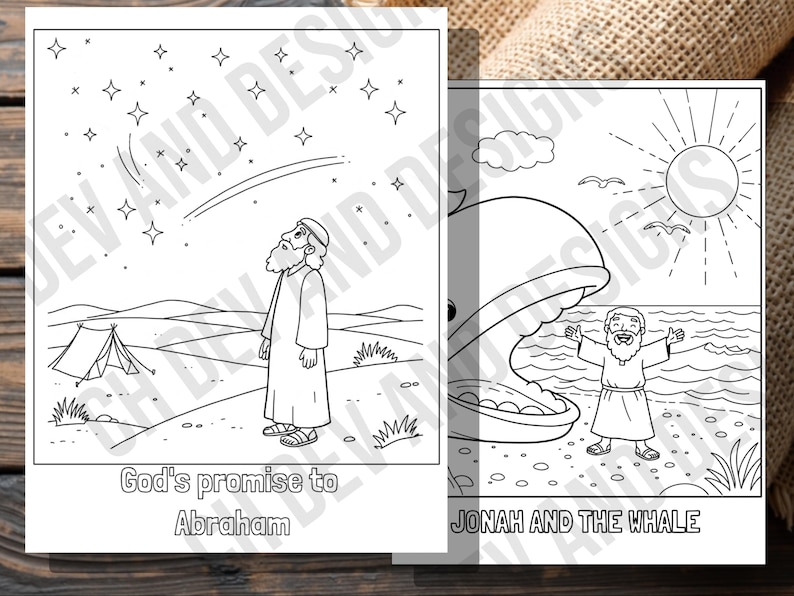 Bible Story Coloring Pages, Christian Printable Bundle for Kids - Etsy