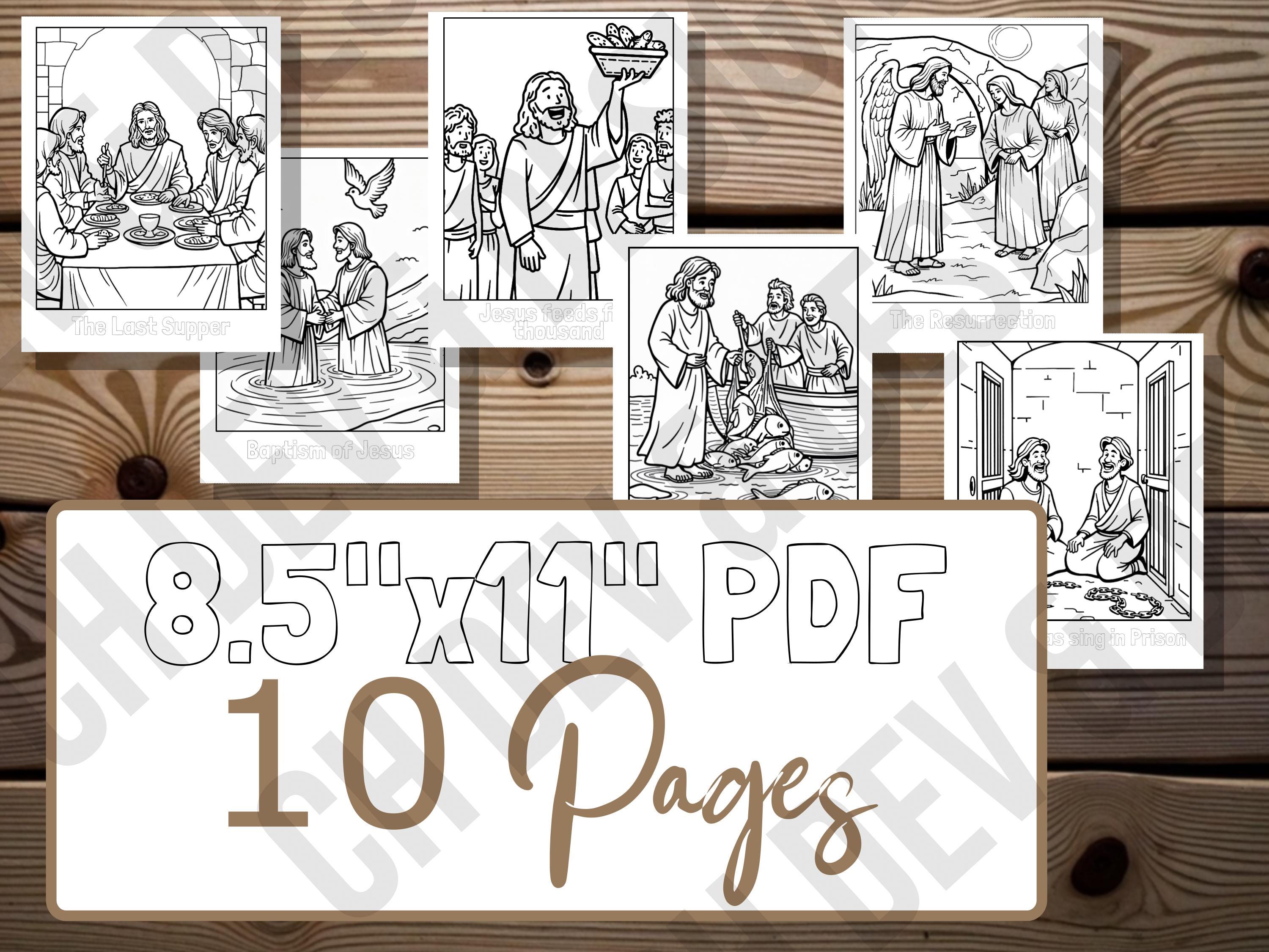 New Testament Story Coloring Pages, Christian Printable Bundle for Kids ...