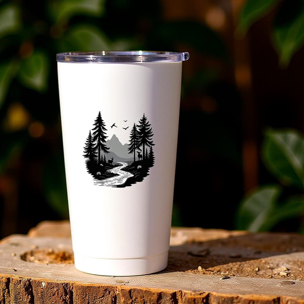 Beautiful Mountain Scene SVG Files - Instant Digital Download, Nature ...