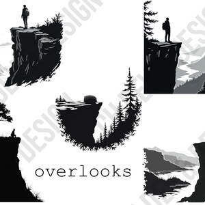 Beautiful Mountain Scene SVG Files - Instant Digital Download, Nature ...