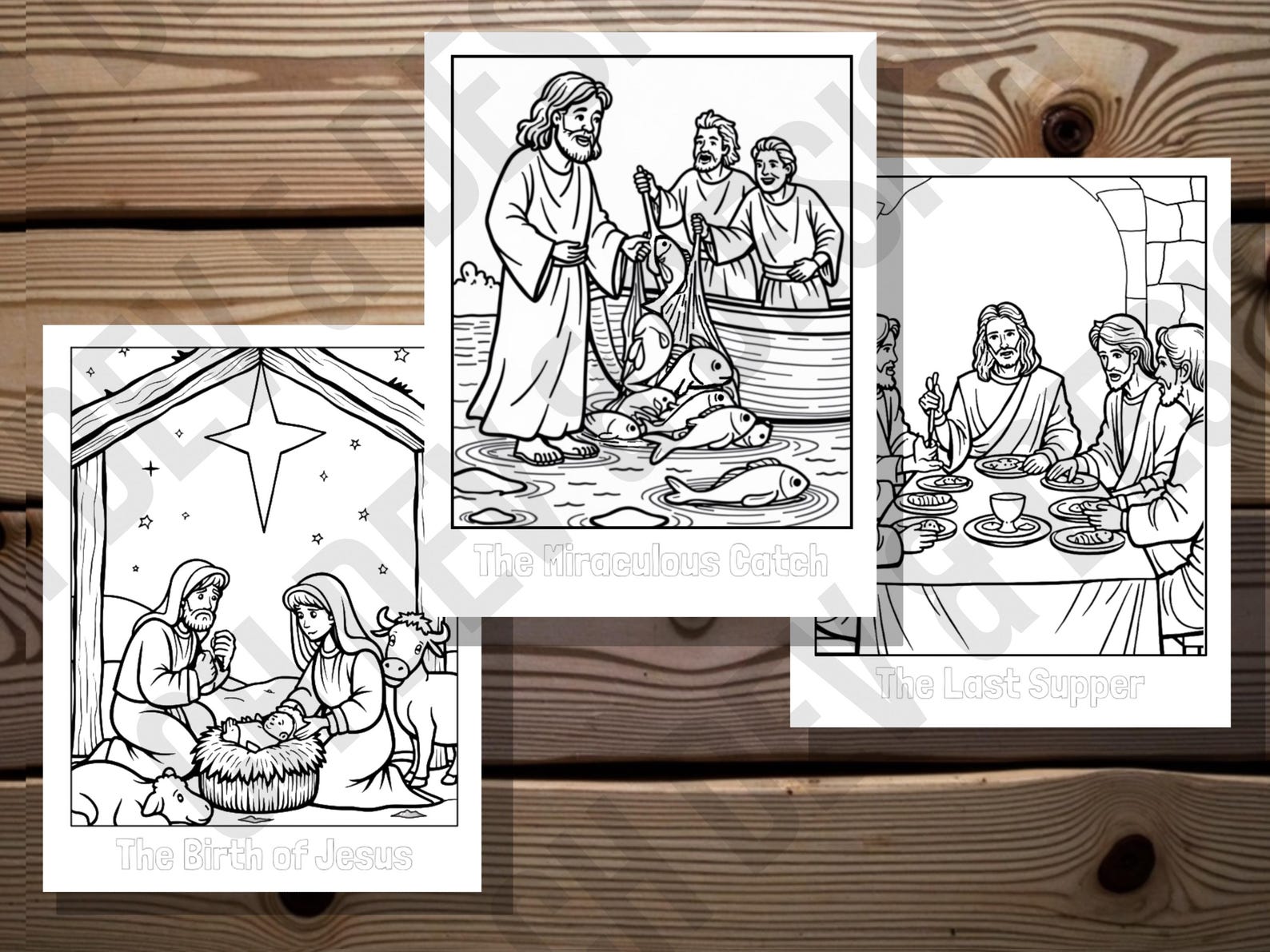 New Testament Story Coloring Pages, Christian Printable Bundle for Kids ...