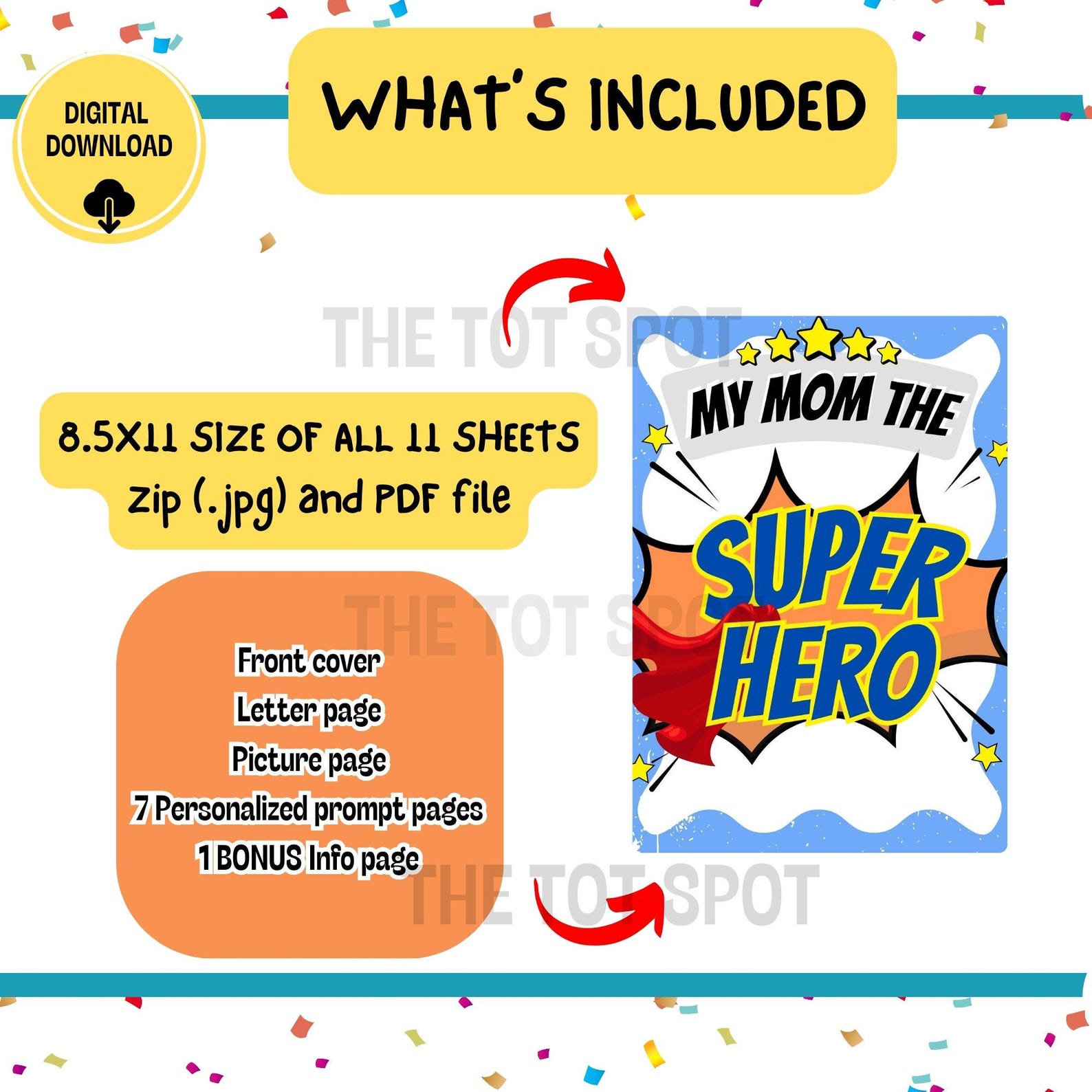 Superhero Mother's Day Keepsake Book: Kids Craft (digital Download) - Etsy