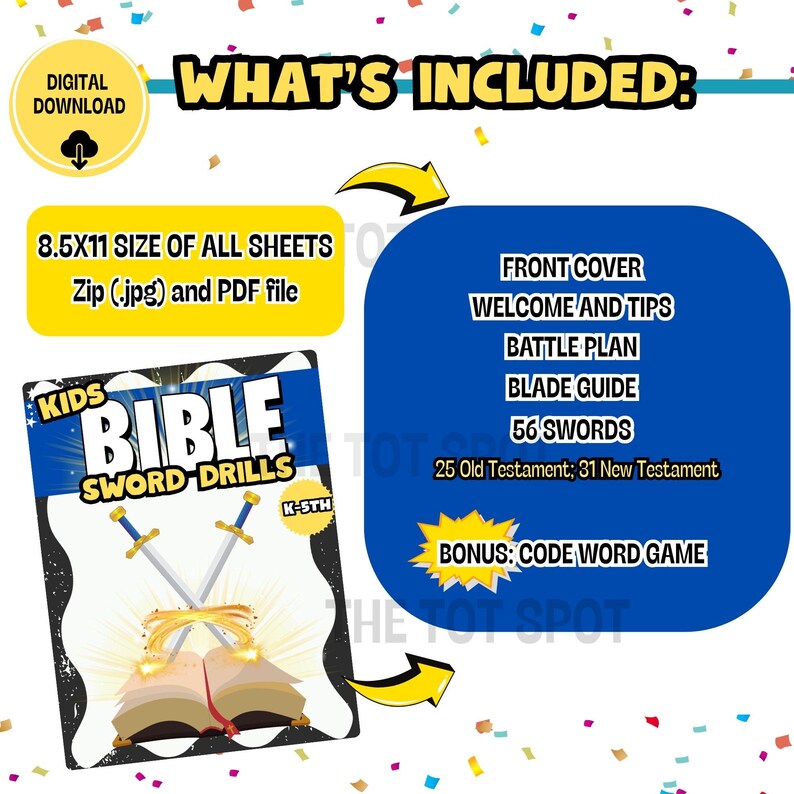 Kids Bible Sword Drill Game: Printable Bible Activity (digital Download ...