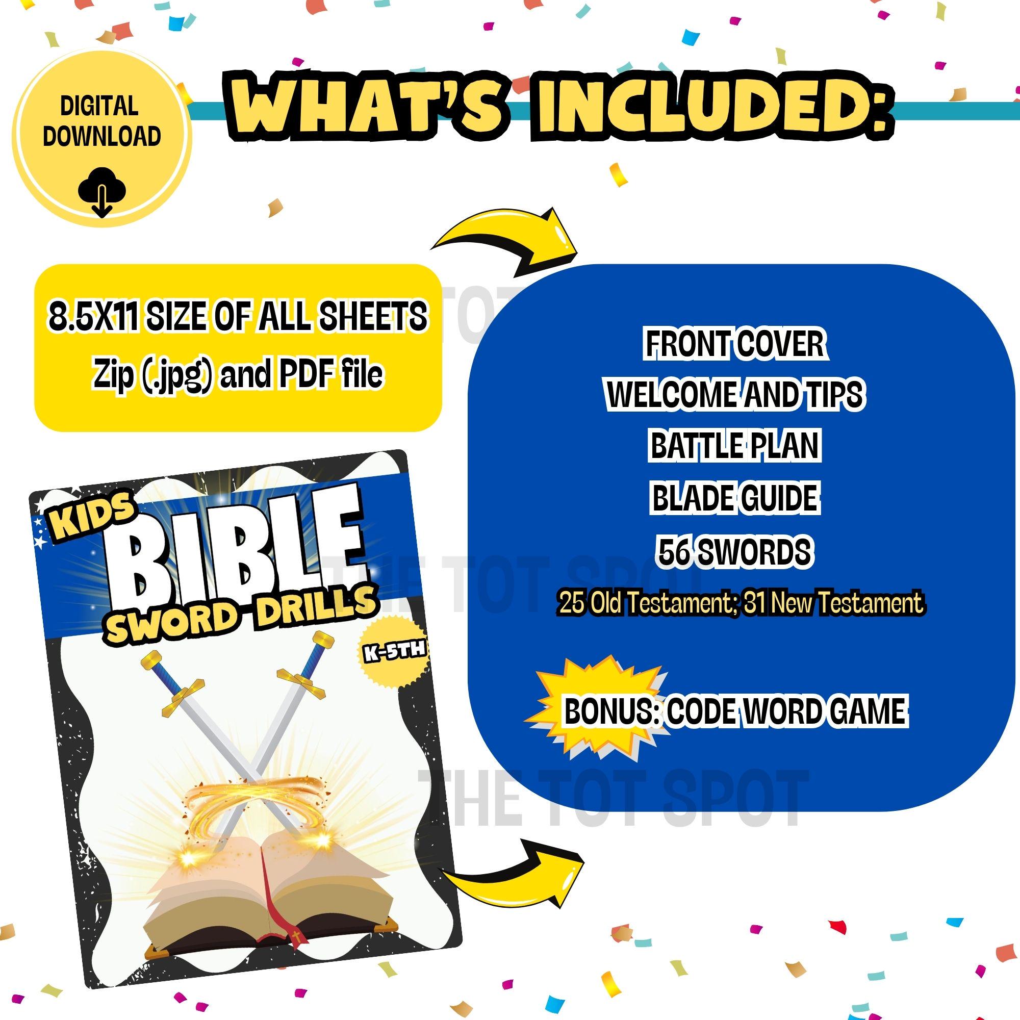 Kids Bible Sword Drill Game: Printable Bible Activity (digital Download ...