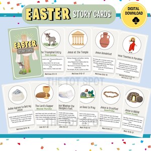 Easter Story Cards for Kids: Holy Week Activity (digital Download) - Etsy