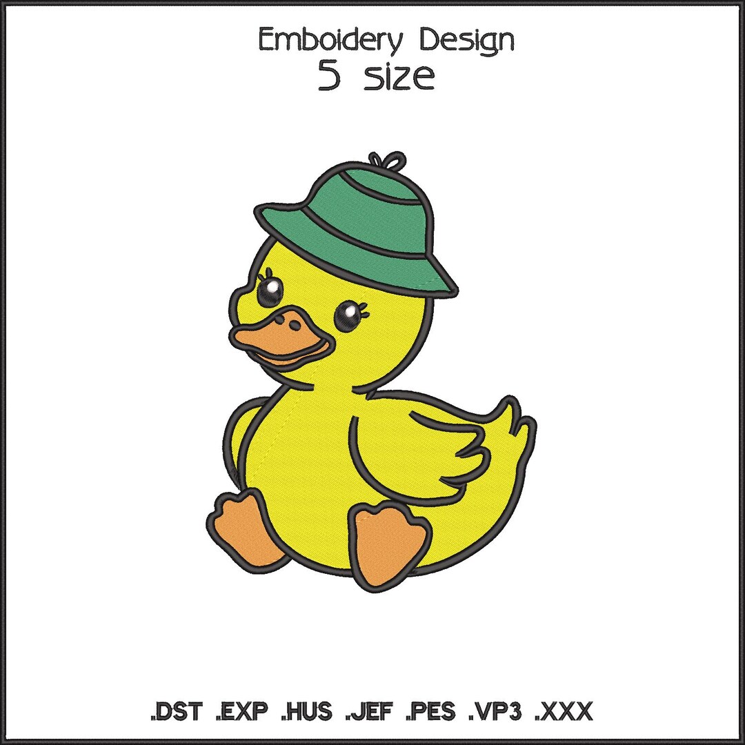 Cute Duck Embroidery Design, Duck Machine Embroidery Design, Animal ...