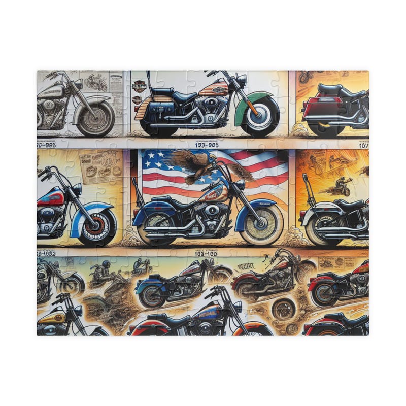 Motorcycle Puzzle - Etsy