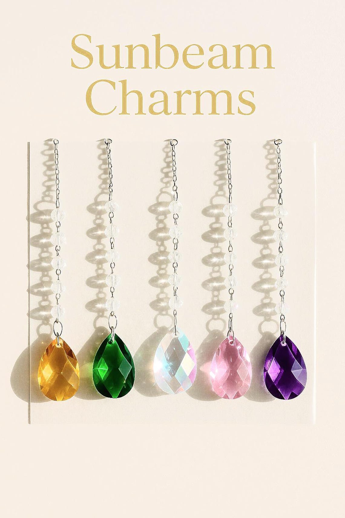 Sunbeam Charms | Crystal Rainbow Prism Drops for Window or Car ...