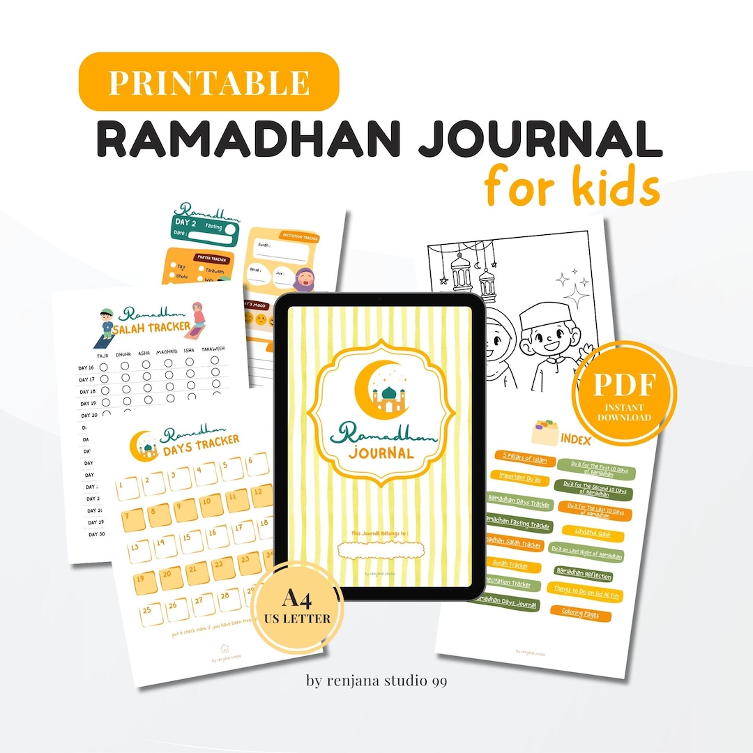 Ramadan Journal for Kids - Printable Planner - Etsy