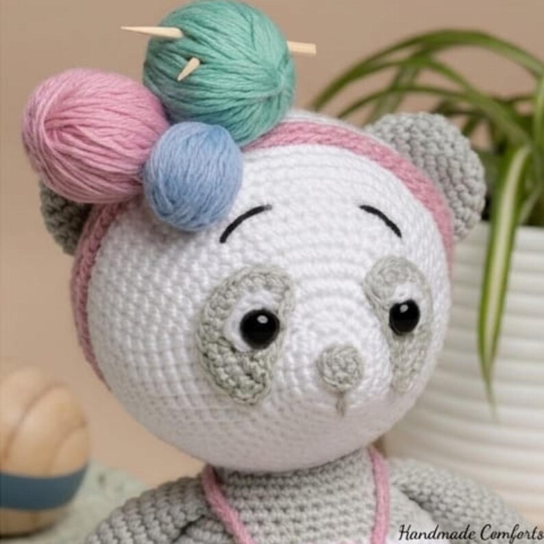 Cute Panda Crochet Pattern PDF | Amigurumi Panda Doll With Outfit ...
