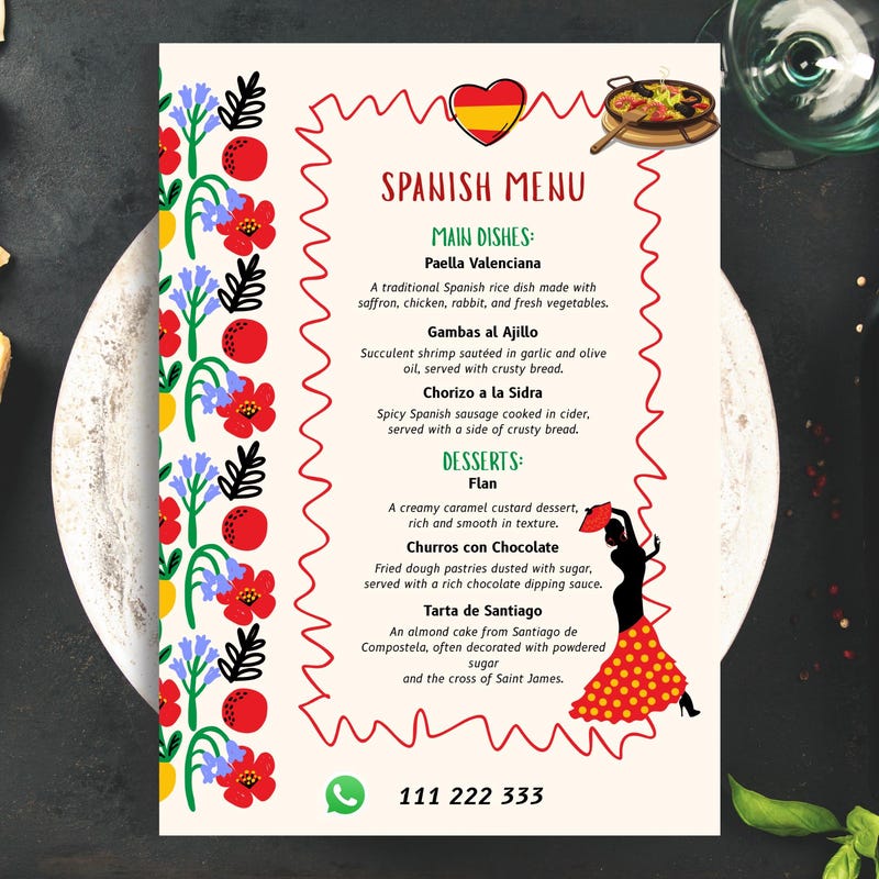 Spanish Cafe Menus Spain - Etsy