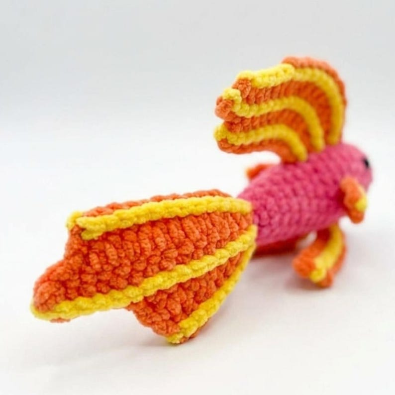 Betta Fish Crochet Pattern PDF | Colorful Amigurumi Fish Plush Tutorial ...
