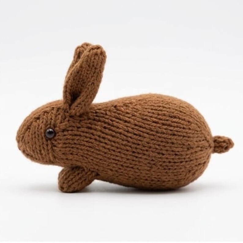 Bunny Knitting Pattern PDF | Cute Rabbit Plush Toy Tutorial | Handmade ...