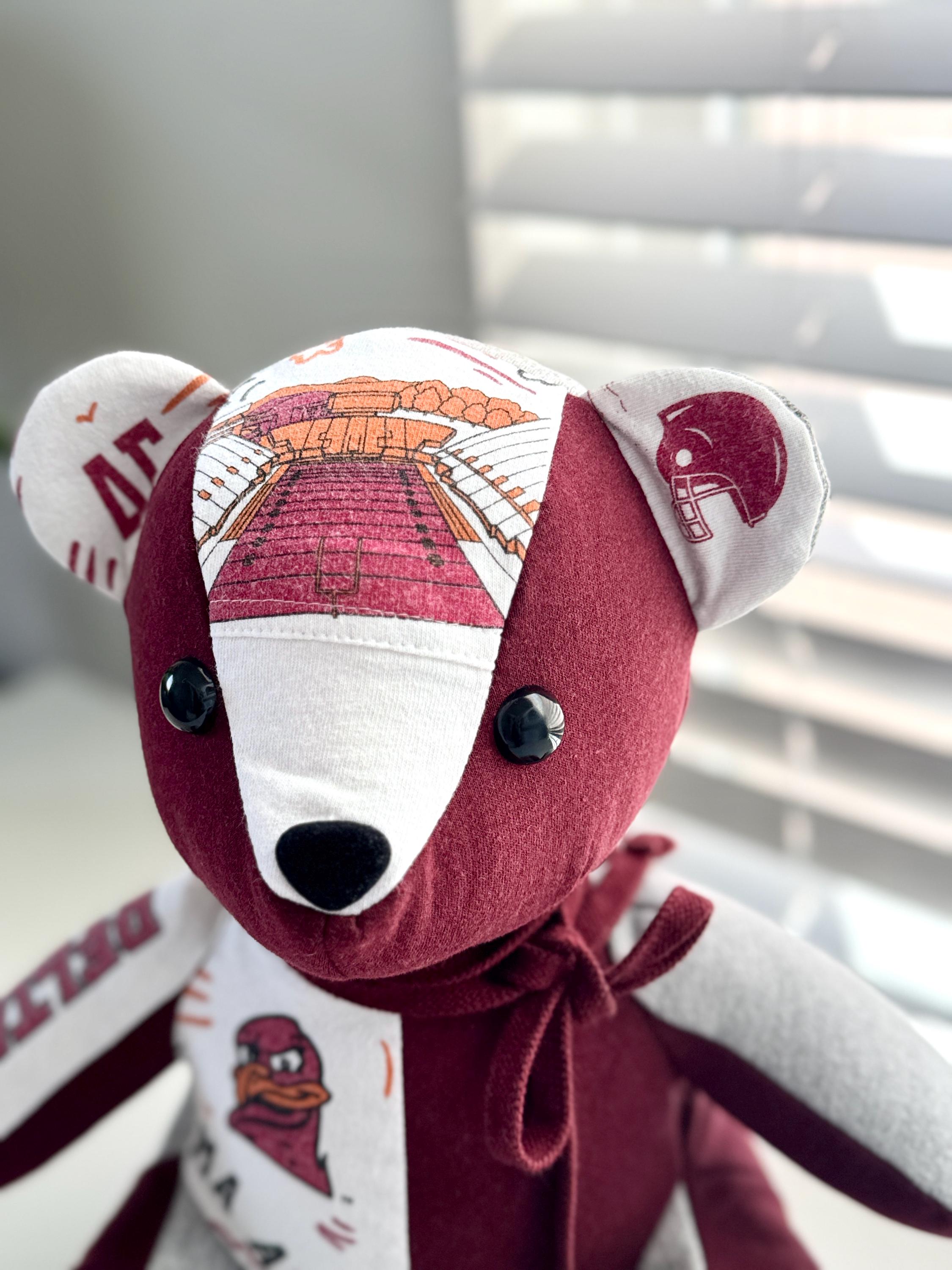 Custom Memory Teddy Bear – Made From College Shirts, Jerseys ...