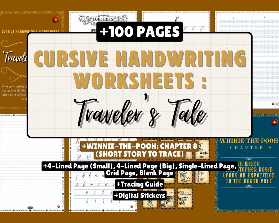 Cursive Handwriting Worksheets | Traveler's Tale | Calligraphy ...
