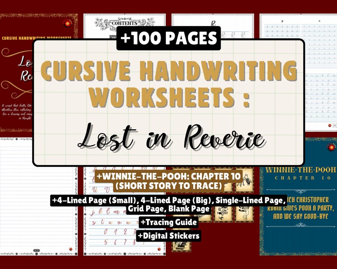 Cursive Handwriting Worksheets | Lost in Reverie | Calligraphy ...