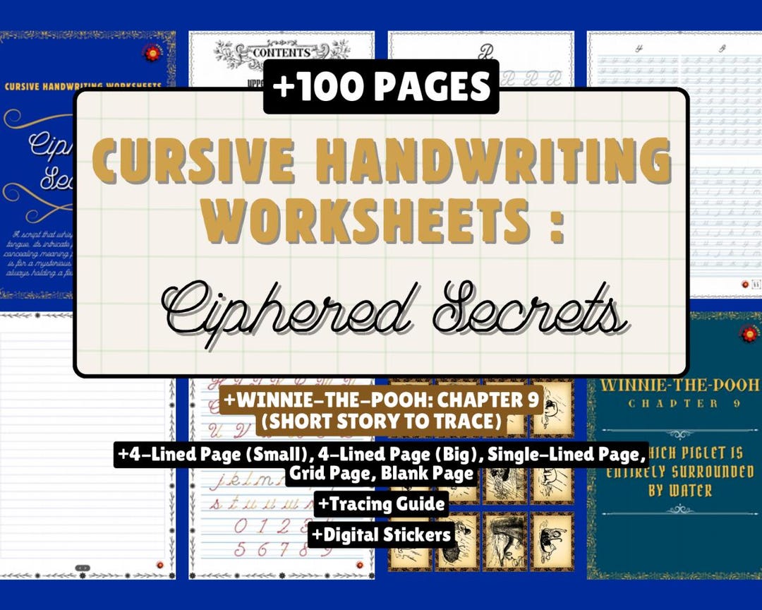 Cursive Handwriting Worksheets | Ciphered Secrets | Calligraphy ...