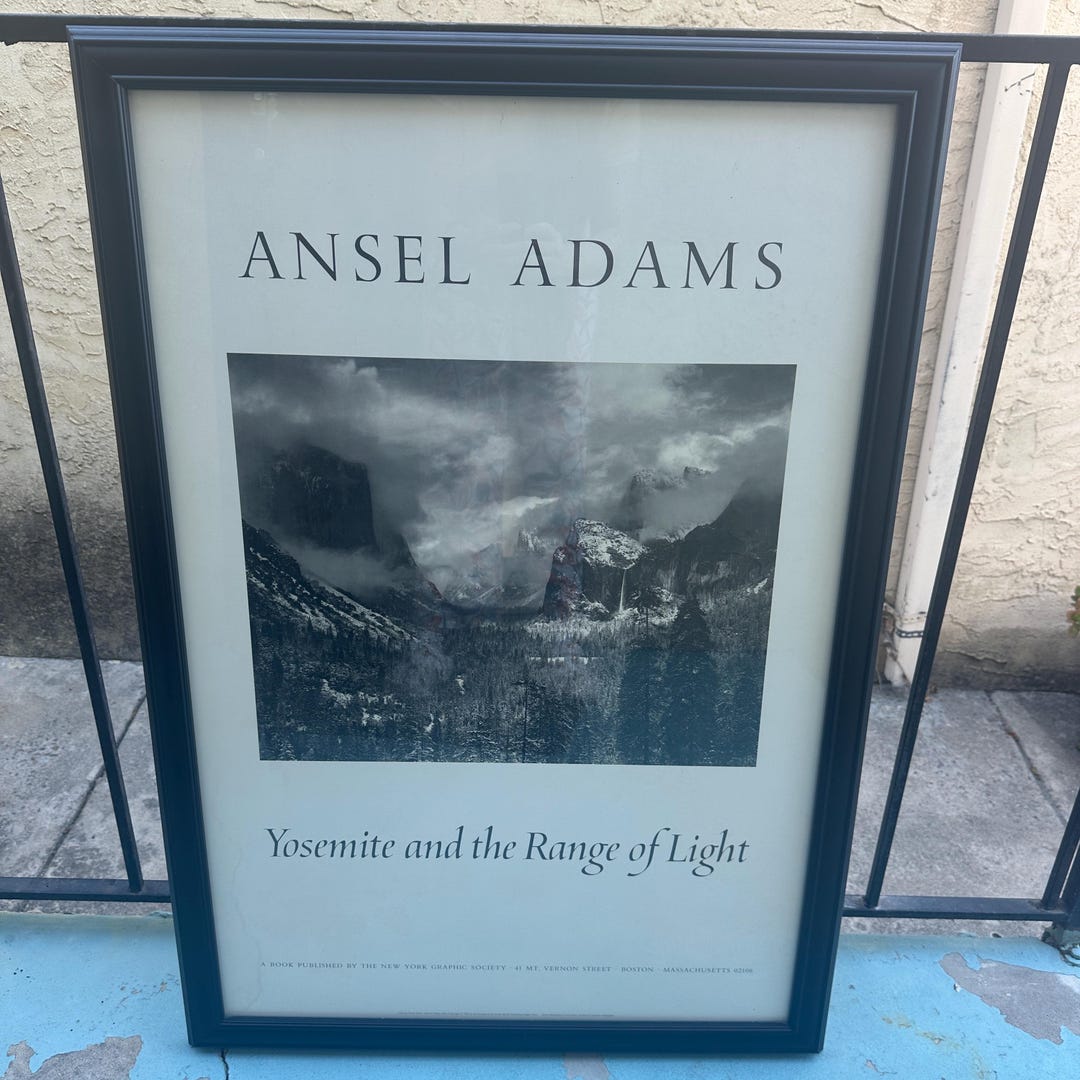 Ansel Adams Yosemite and the Range of Light 1981 Framed Poster 30x27 ...
