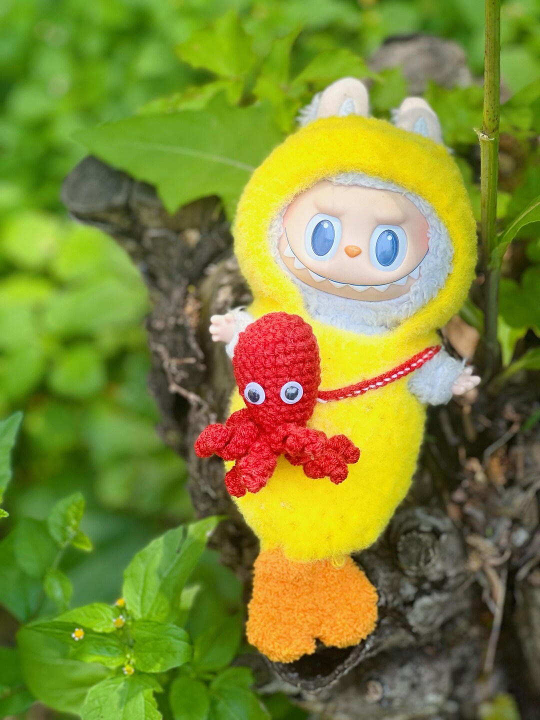 Labubu Tempura Shrimp Outfit + Octopus Bag | Handmade Costume Set ...