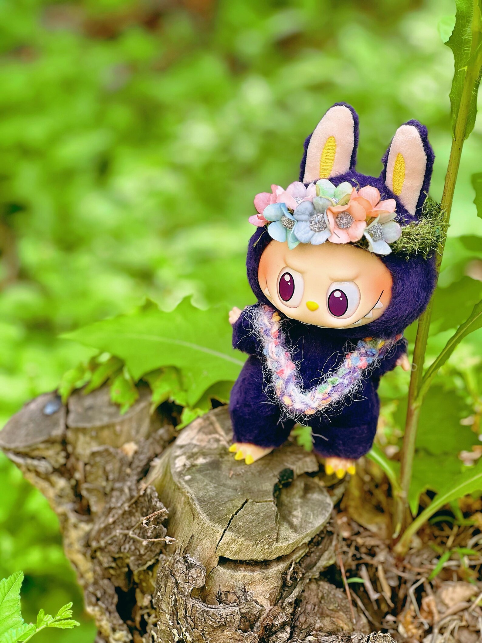 Handmade Hawaiian Outfit for Labubu | Includes Lei, Hat, Grass Skirt ...