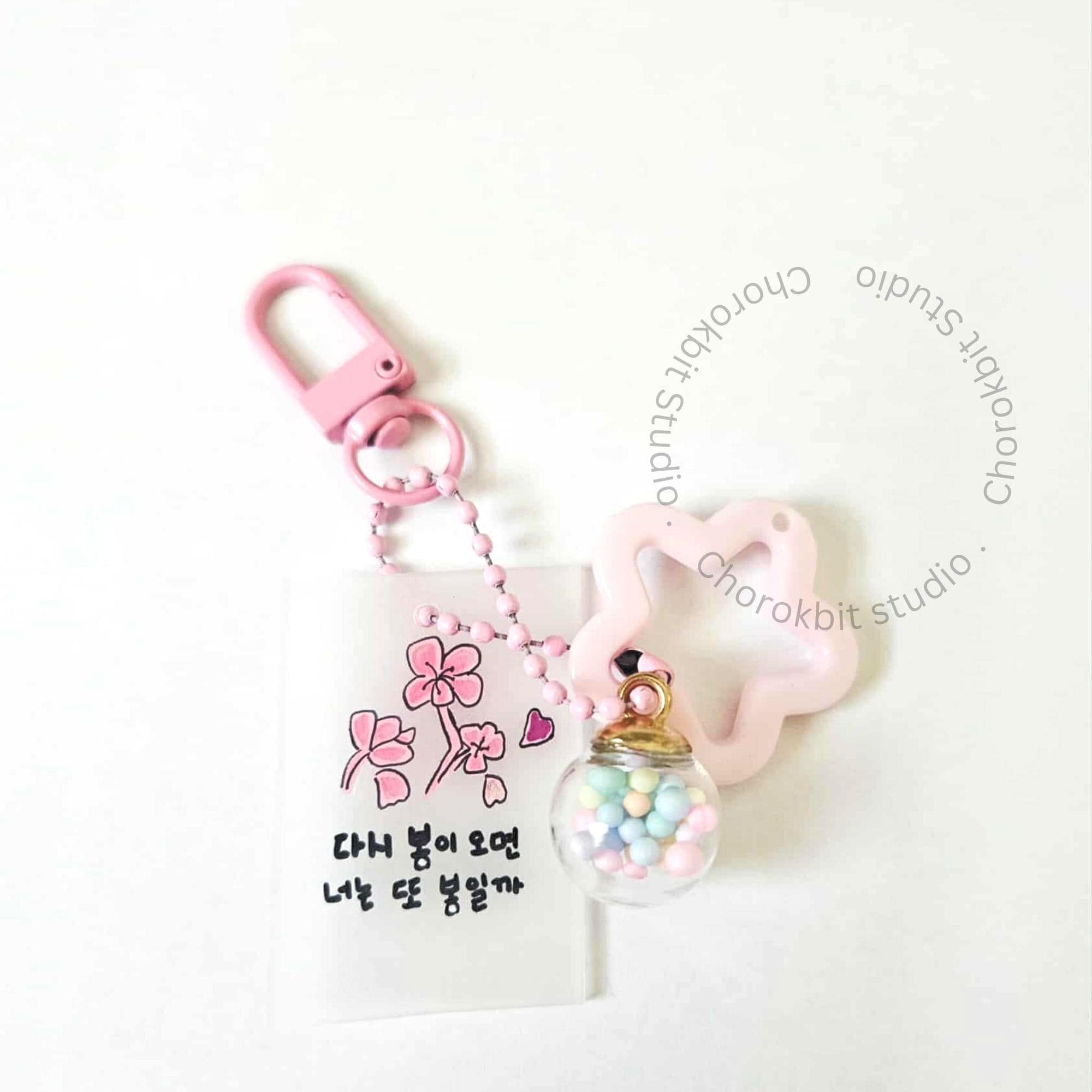 Personalized Korean Calligraphy Name Keychain: Handmade Acrylic Charm ...