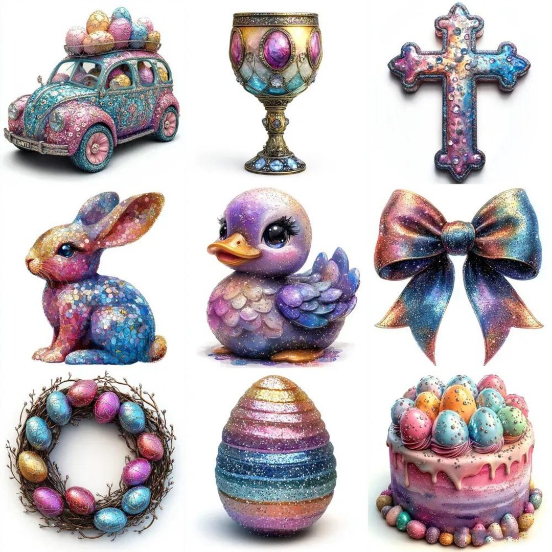 Midjourney Easter Magic Clipart Prompt, Cute Holiday Illustrations ...