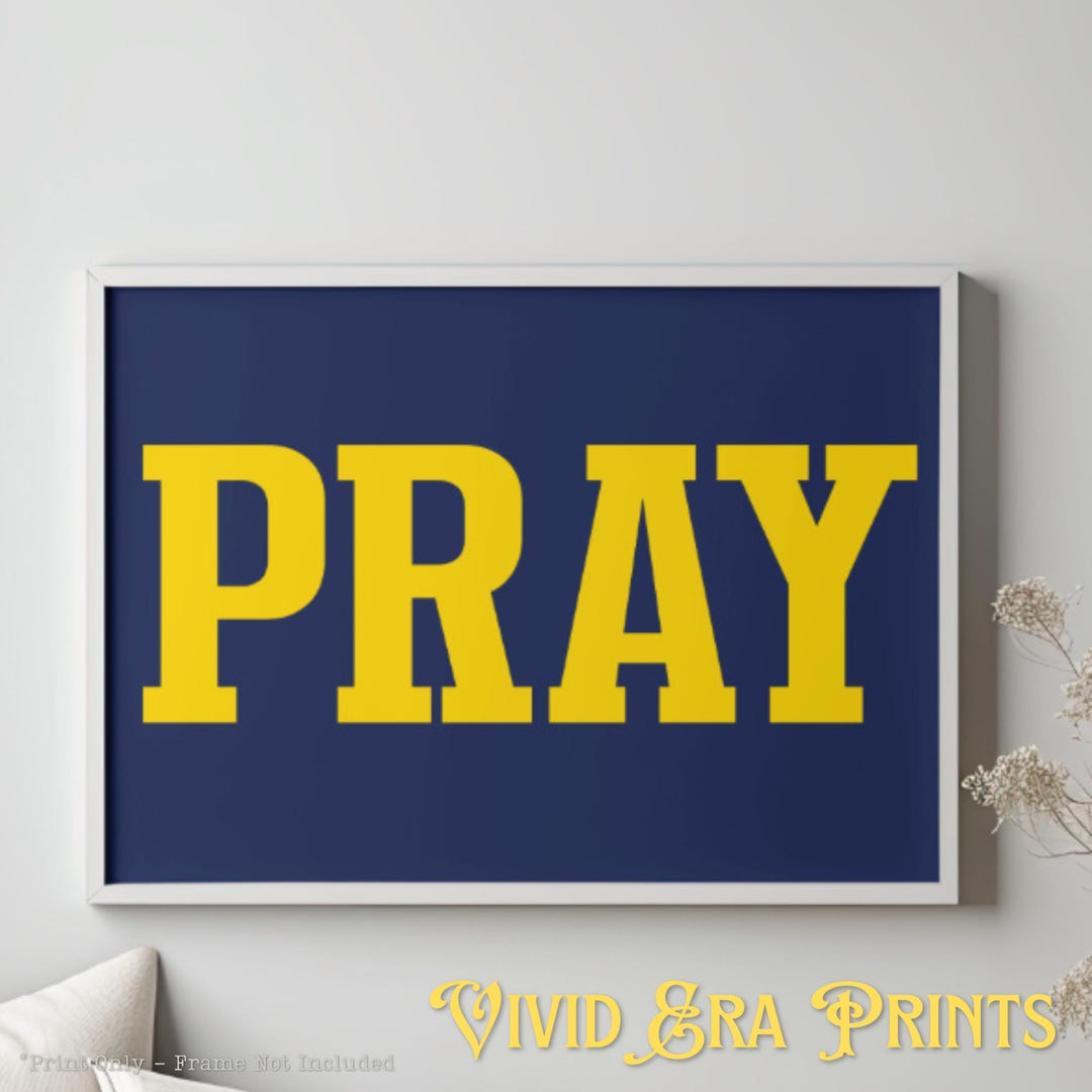 PRAY Poster: Christian Wall Art, Motivational Print - Etsy
