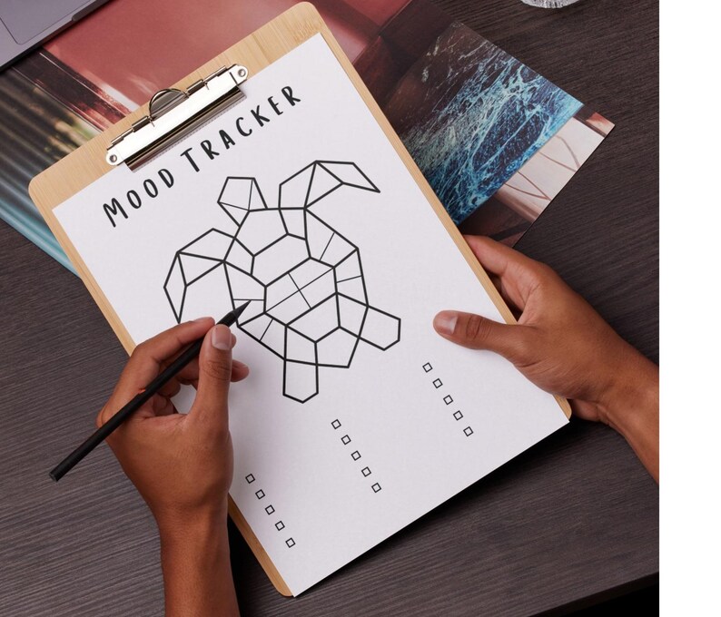 Turtle Mood Tracker - PRINTABLE Bullet Journal Tracker, Monthly Mood ...
