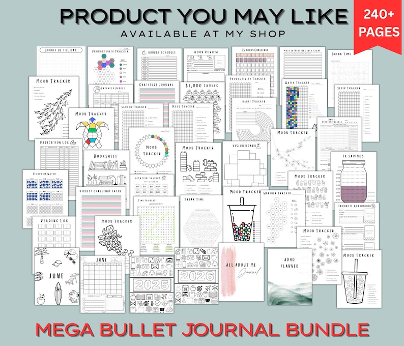 Hexagon Adulting Tracker - PRINTABLE Journal Page, Monthly Tracker ...