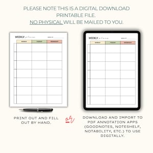 EDITABLE Weekly Assignment Tracker, 2 Pages, Printable, Homeschool Planner, Middle School, High ...