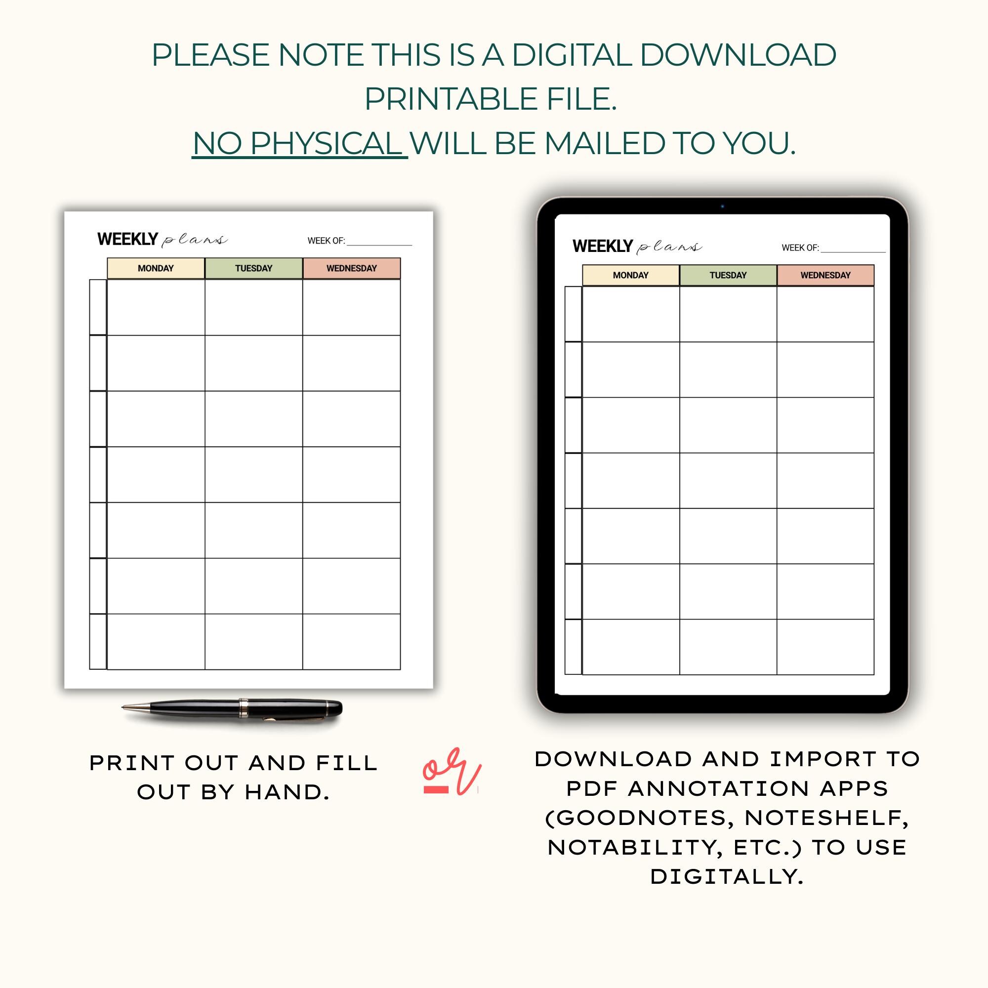 EDITABLE Weekly Assignment Tracker, 2 Pages, Printable, Homeschool ...