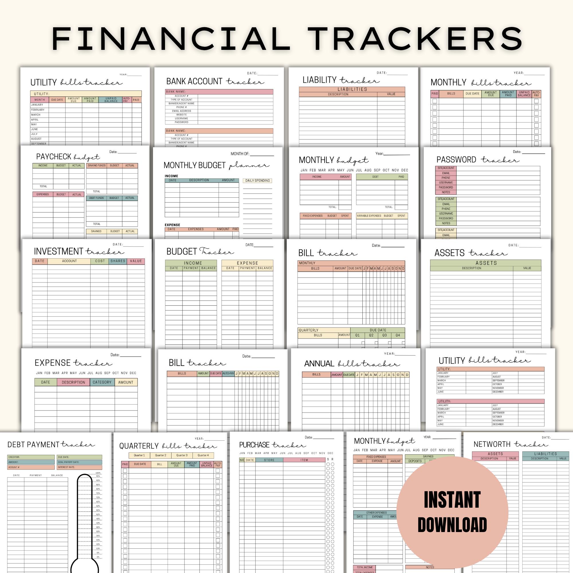 Budget Planner Printable: Financial Organizer PDF (a4/a5/letter Sizes ...