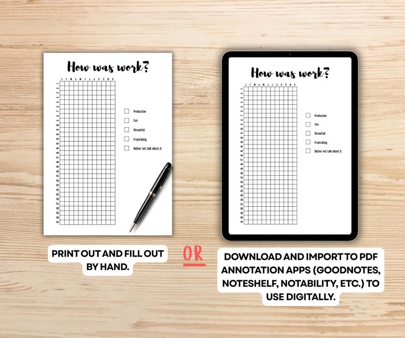 Yearly Trackers Bundle, Journal Printable Pages, Year in Pixels ...