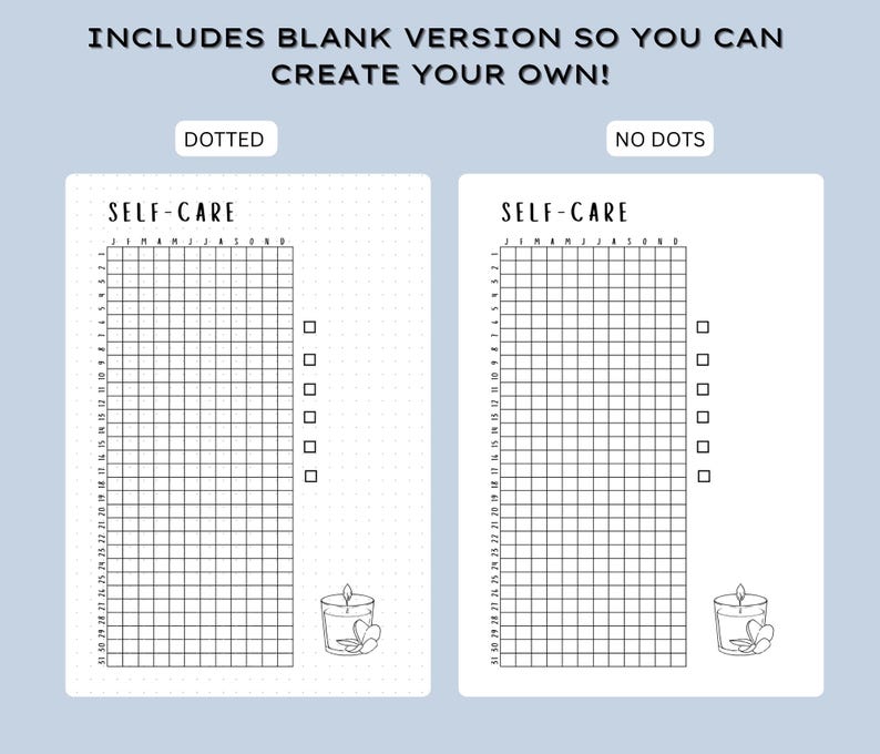 Self Care Tracker - PRINTABLE Journal Page, Self Care Planner, Habit ...