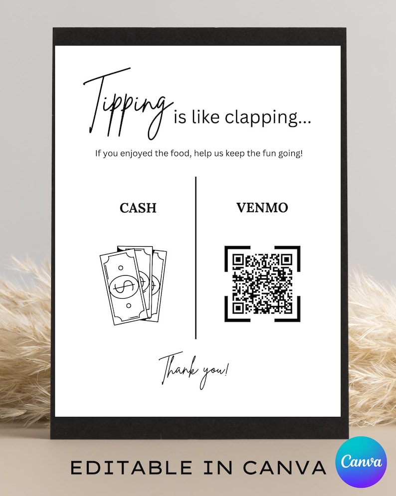 Editable Funny Tip Jar Sign Printable | Host Party Tip Sign | Bar Tip ...