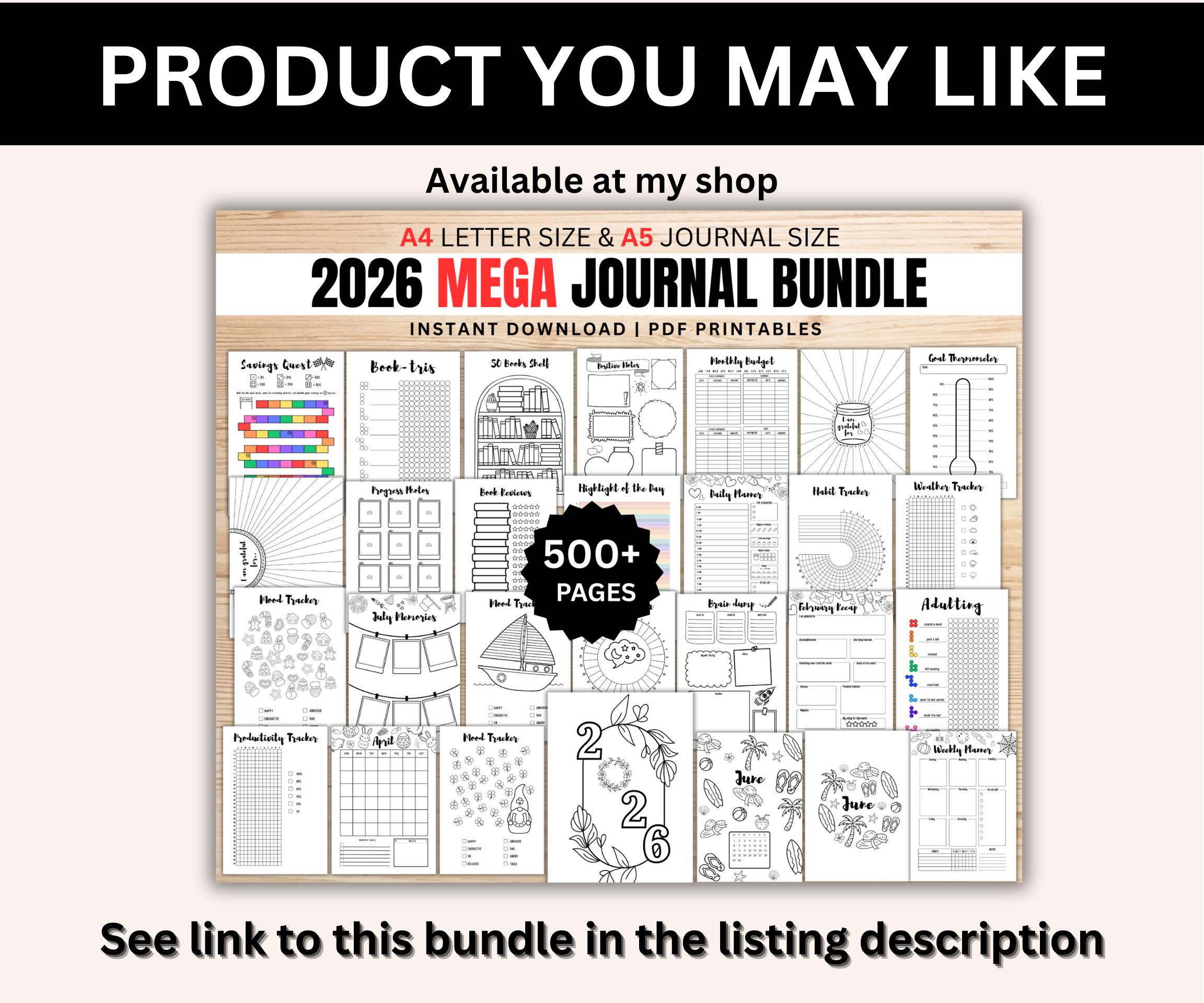 Printable 2026 Vision Board Template, Journal Page, New Year ...