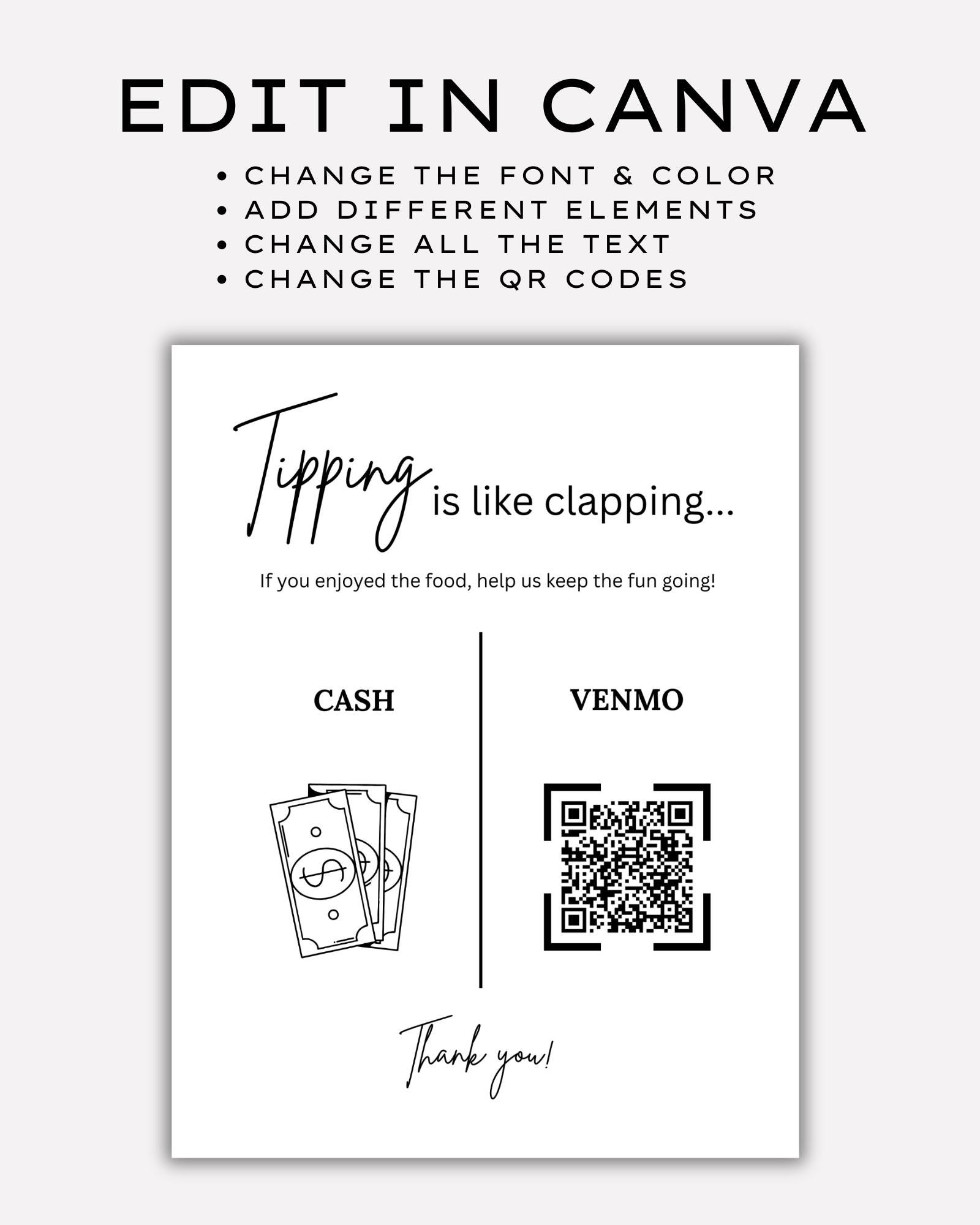 Editable Funny Tip Jar Sign Printable | Host Party Tip Sign | Bar Tip ...