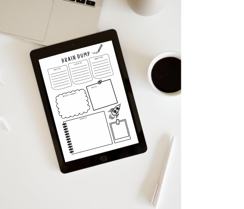Brain Dump - PRINTABLE Journal Page, Planner Insert, ADHD Planner ...