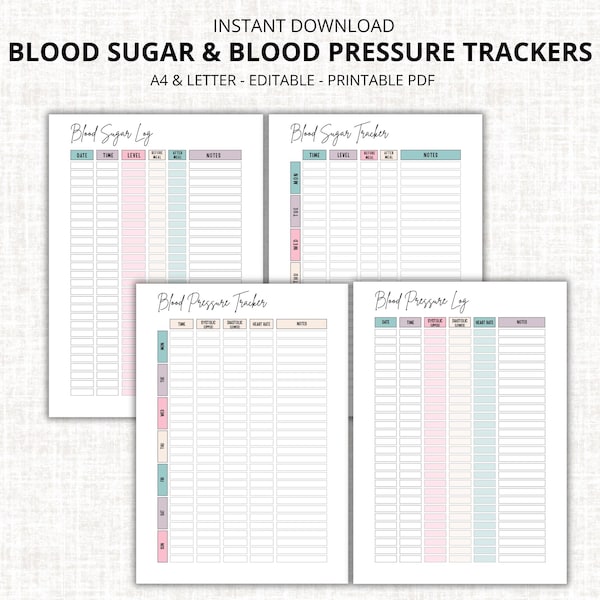Blood Sugar Tracker - Etsy