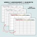 Weekly Assignment Tracker Printable, Homeschool Planner, Student ...