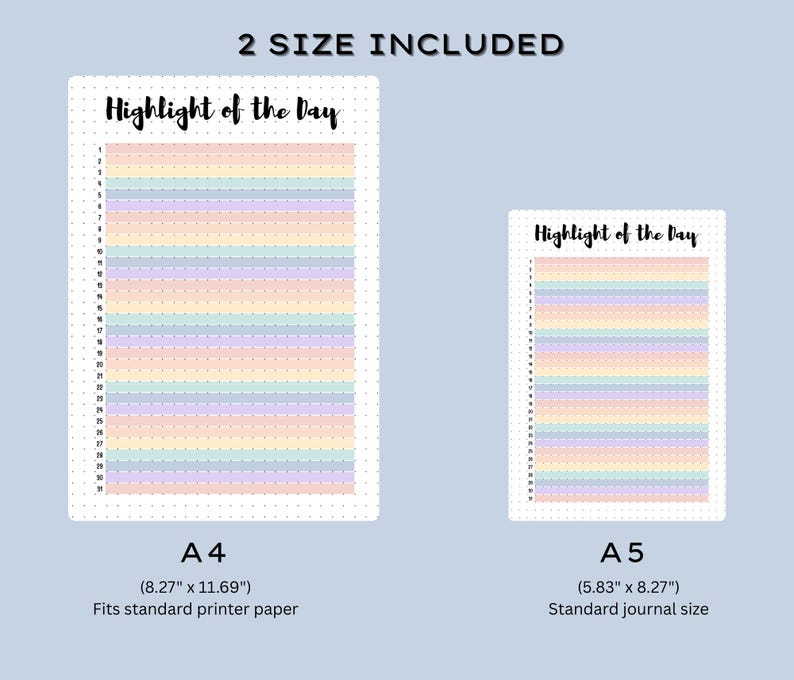 Highlight of the Day - PRINTABLE Journal Page - Memory Tracker, Bullet ...