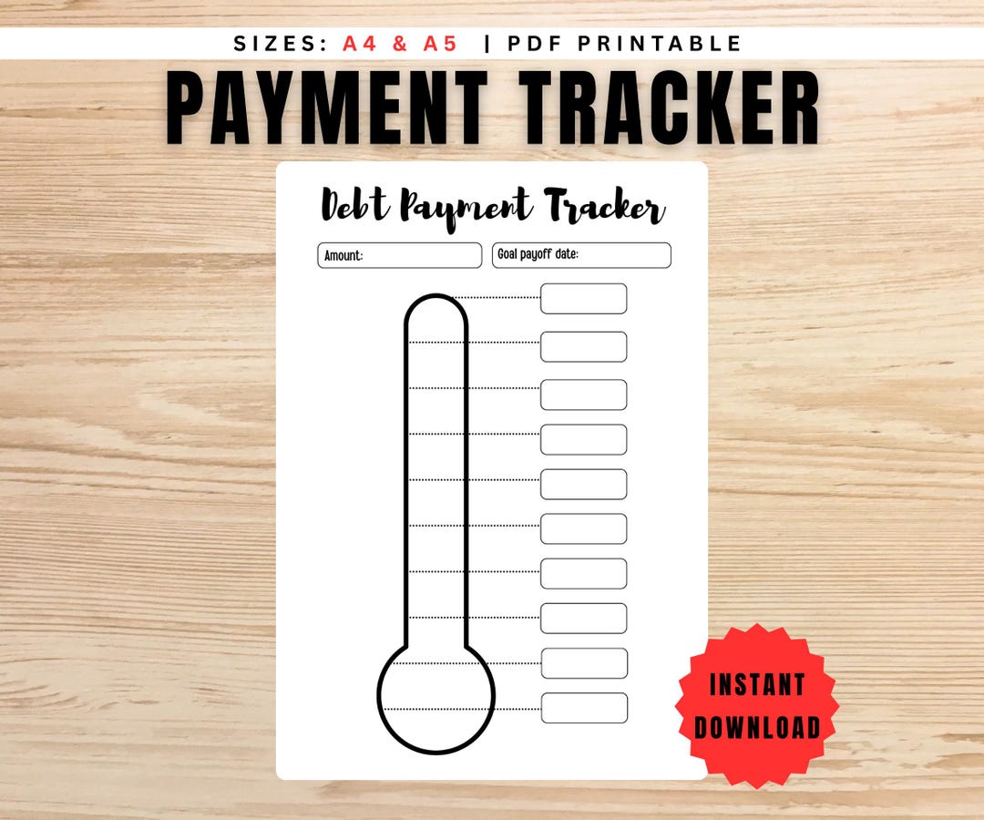 Debt Payoff Tracker - PRINTABLE Journal Page, Debt Payment Tracker ...