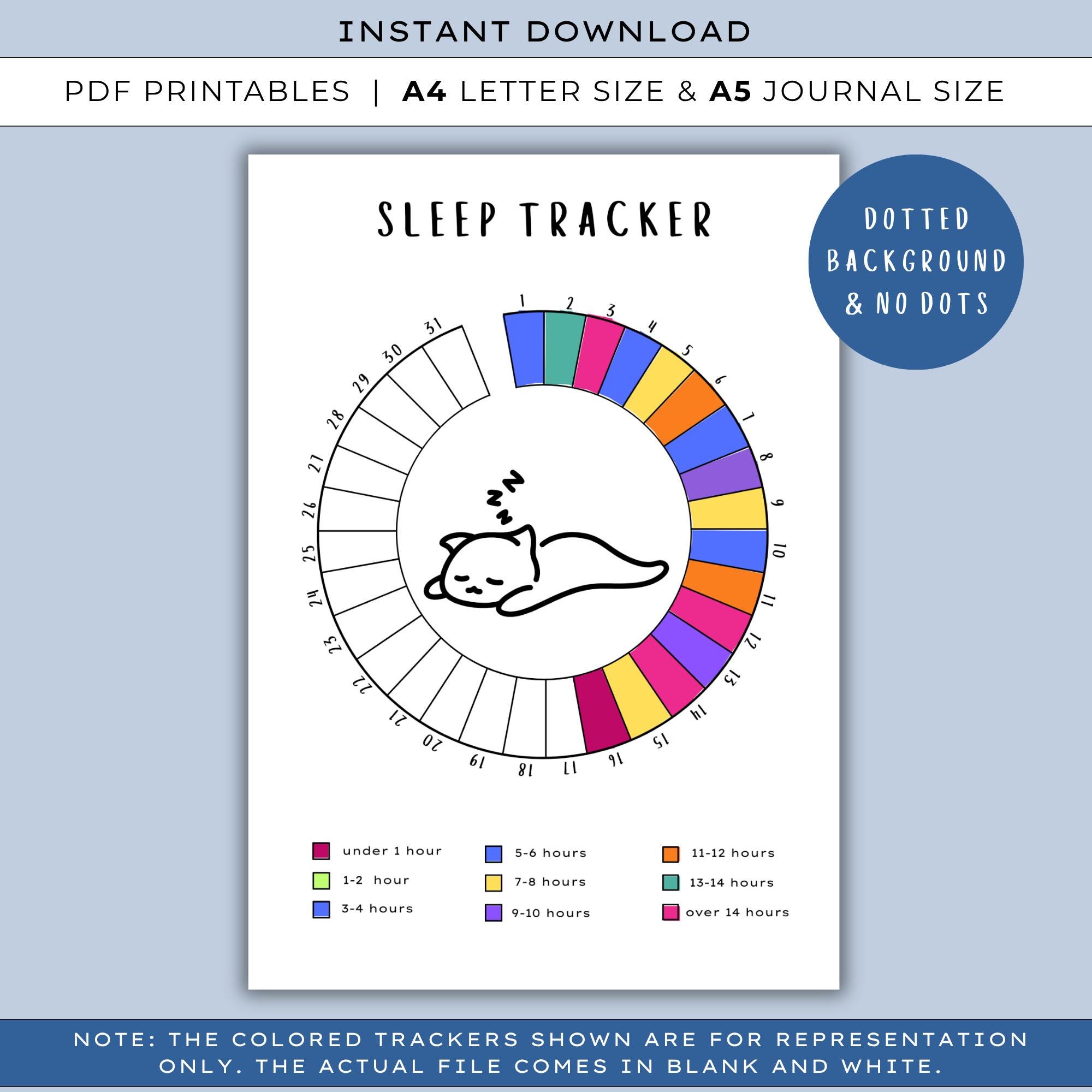 Sleep Tracker - PRINTABLE Journal Page, Monthly Tracker, Habit Tracker ...