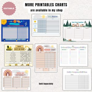Printable Outer Space Reward Chart | Editable Planets Chore Chart ...