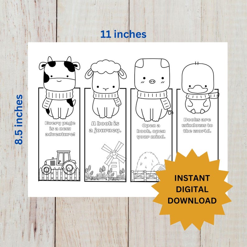 Coloring Bookmarks Printable | PDF Printable Bookmarks for Kids and ...