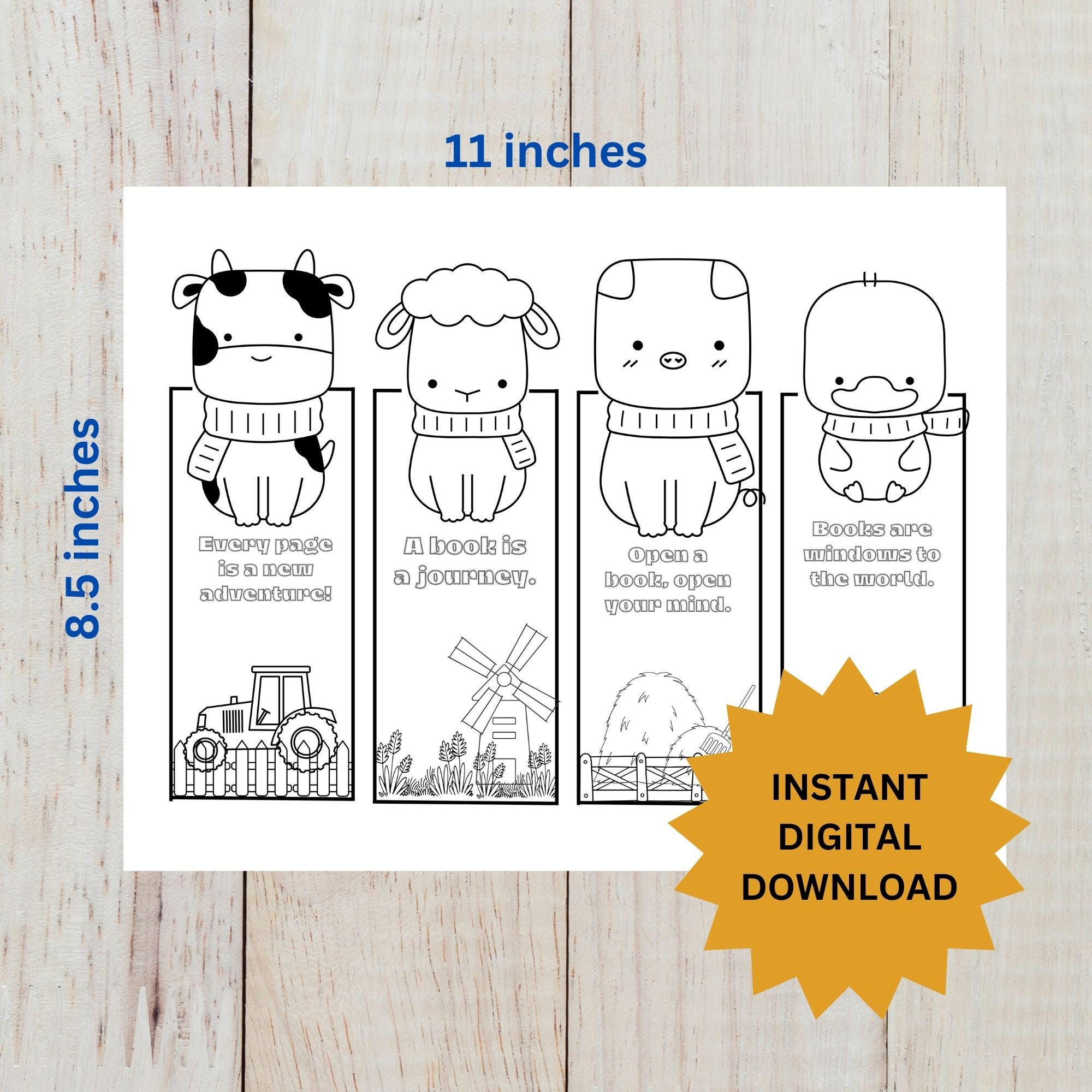 Coloring Bookmarks Printable | PDF Printable Bookmarks for Kids and ...