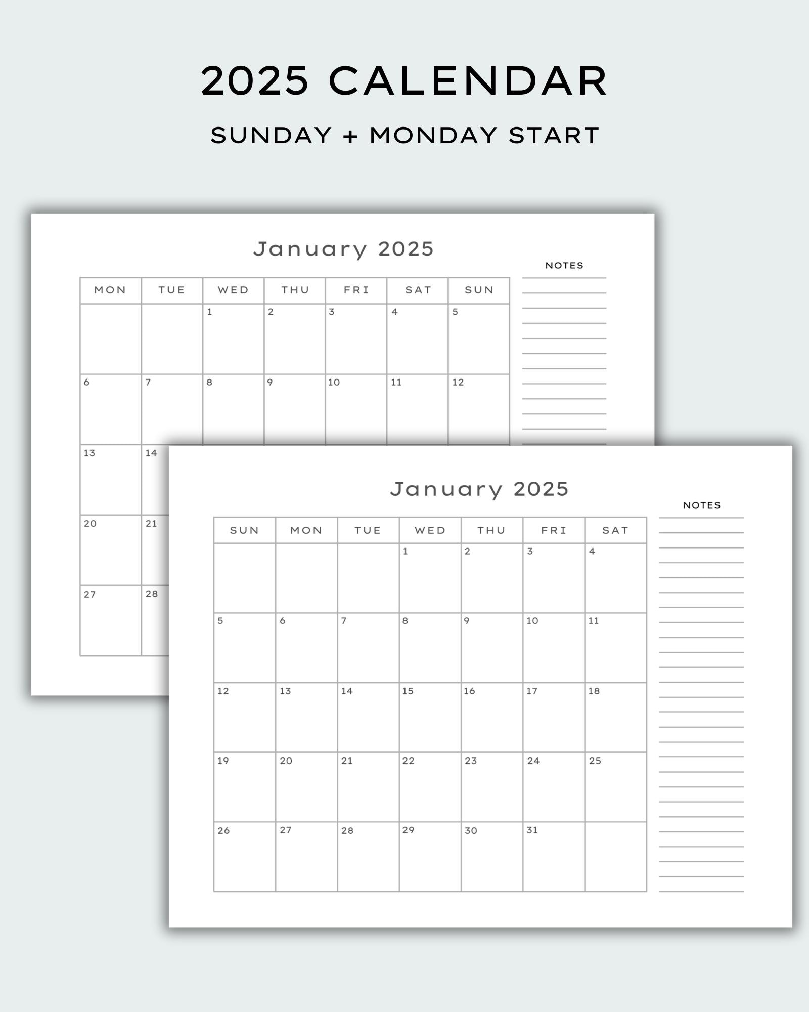 2025-2026 Monthly Calendar: Minimalist Landscape Planner (a4/letter ...