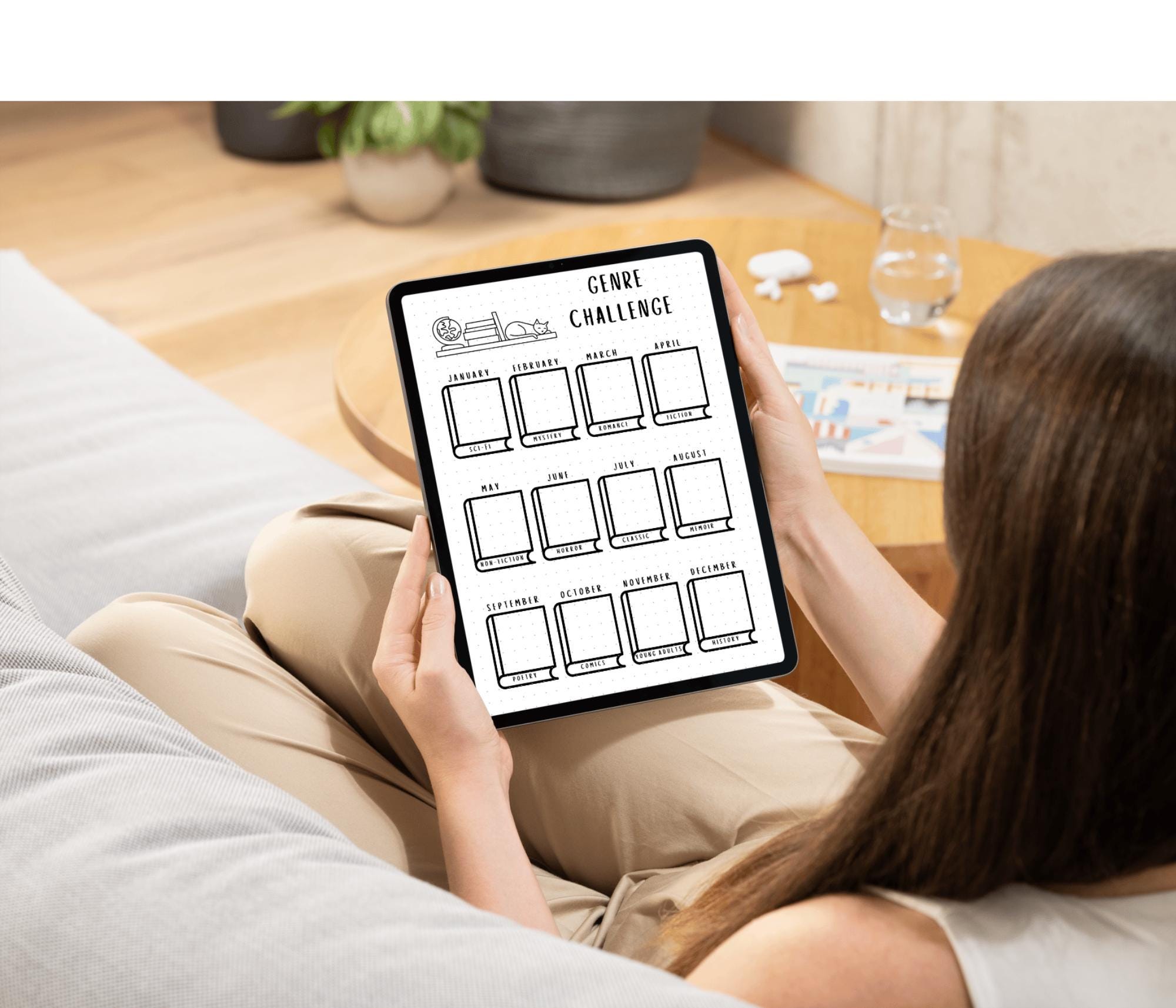 Book Genre Challenge - PRINTABLE Journal Page, Planner Page, Book ...